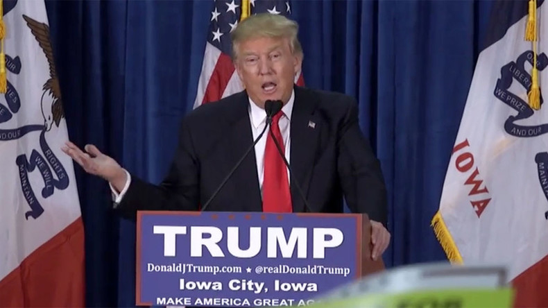 ’Heil Trumpler’: Protester throws tomatoes at Trump during Iowa rally ...