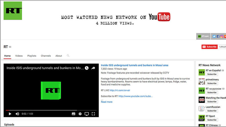 RT hits record 4 billion views on YouTube — RT Viral