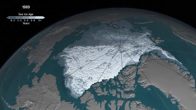 Watch 30yrs of Arctic ice shrinkage in chilling NASA timelapse (VIDEO ...