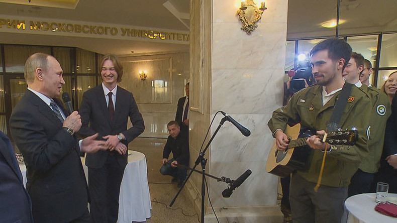 Putin jam: Russian president surprises audience, sings Soviet ...