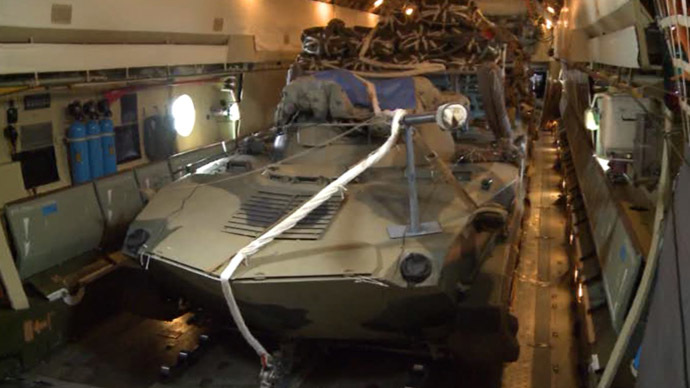 Go-Pro tank air-drop: Russia parachutes BMD-2 infantry fighting ...