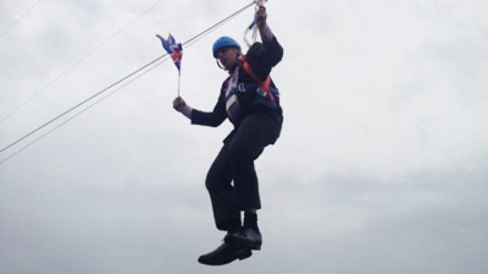 London mayor Boris Johnson gets stuck on zip wire (VIDEO, PHOTOS) — RT News
